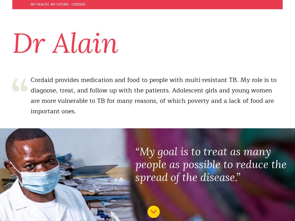 Dr Alain - My health, my future - Cordaid